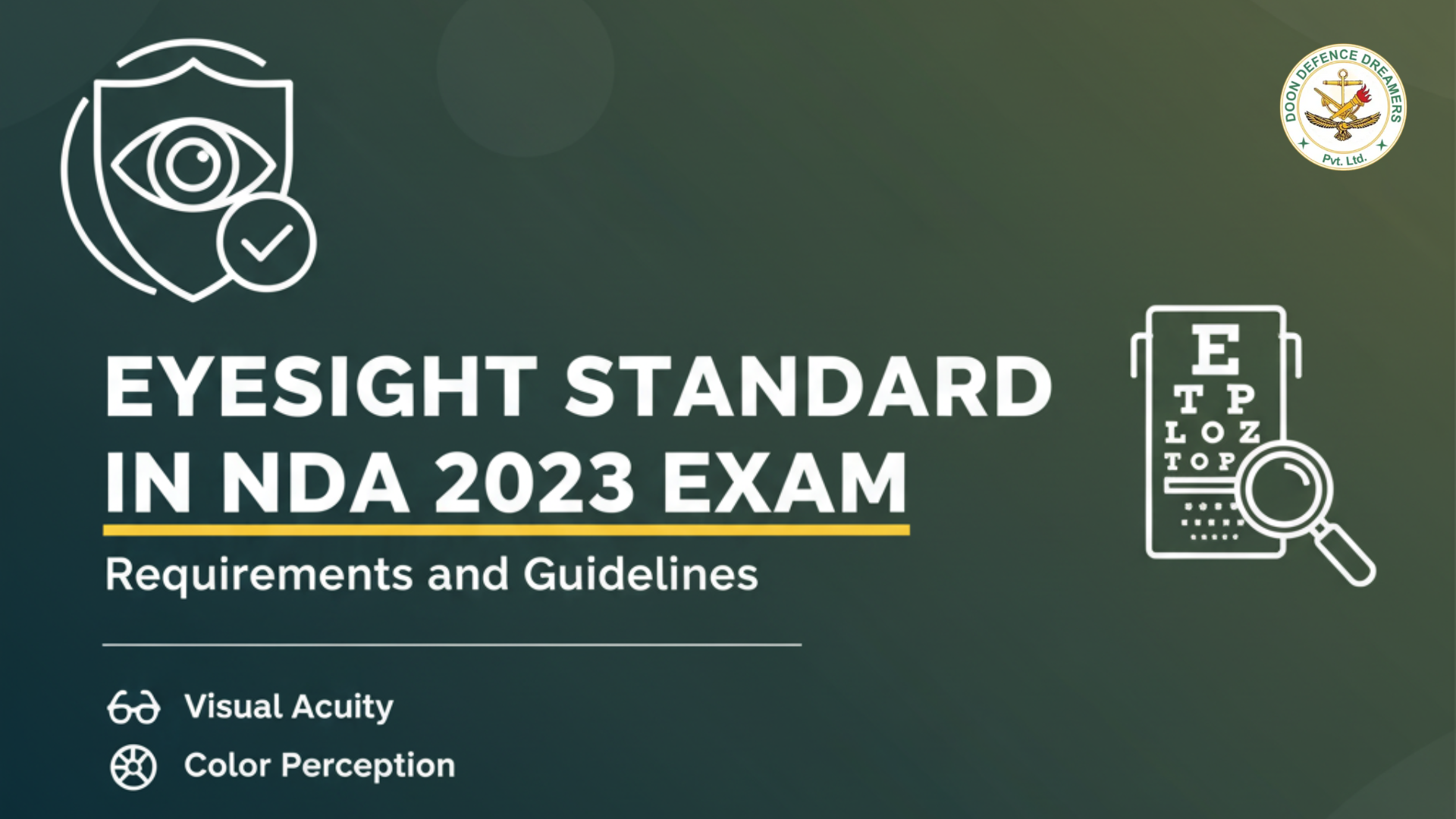 NDA 2023 Exam: Eyesight Standards and Requirements