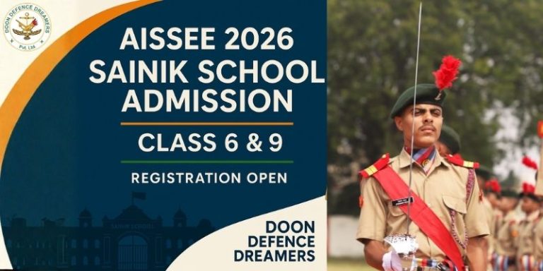 Sainik School Admission 2026: Apply for AISSEE Class 6 & 9